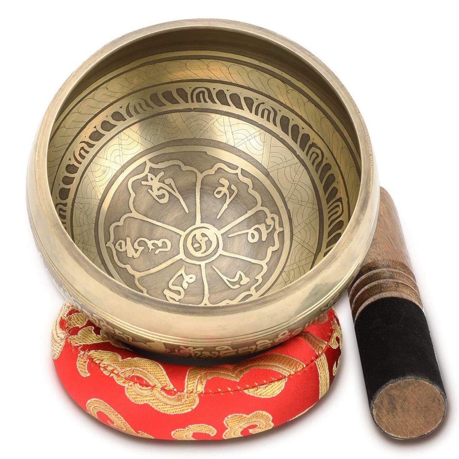 Brass Chime Bronze Qing Buddha Sound Bowl Buddha s... – Grandado
