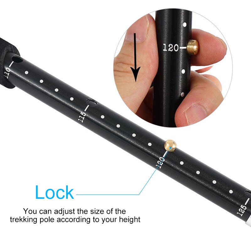 1PC aluminum alloy Trekking Poles Ultralight Foldi... – Grandado