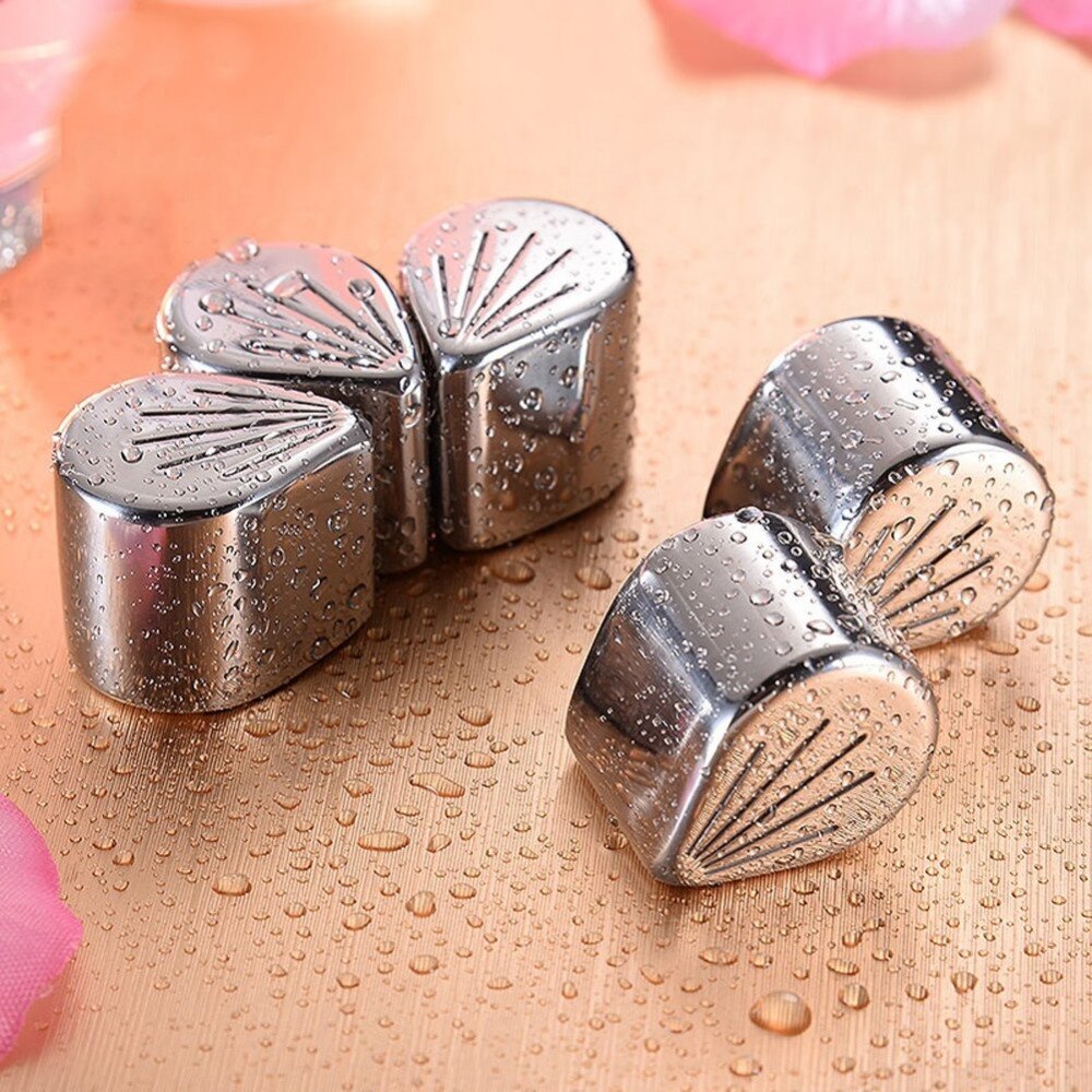 Reusable 18/10 Stainless Steel Flower Ice Cubes 5p... – Vicedeal