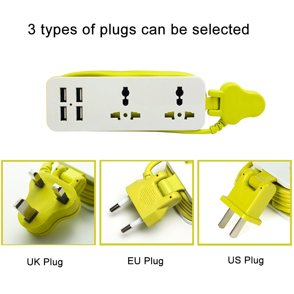 EU/US/UK Plug Home Travel Power Strip Extension So... – Vicedeal