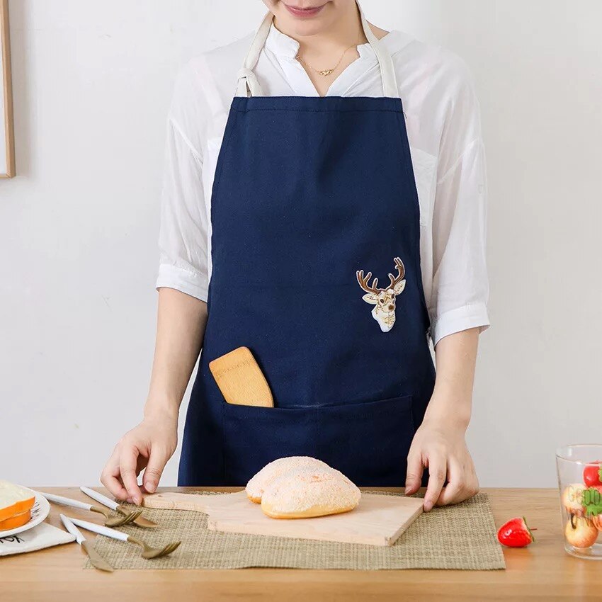 Nordic Kitchen Ladies Apron Denim Halter Neck Rest... – Grandado