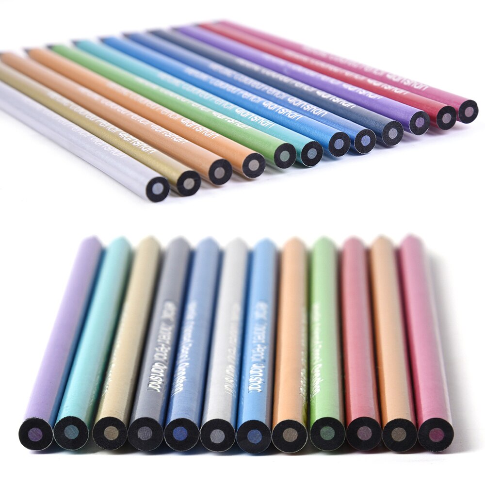 Metallic Colored Pencils 12 Colors - Non-Toxic Woo... – Vicedeal