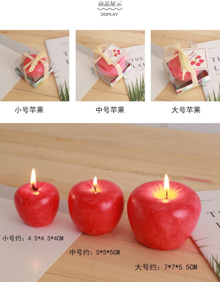 Scuplture Candle Apple Shape Candle, Room Decor, H... – Vicedeal