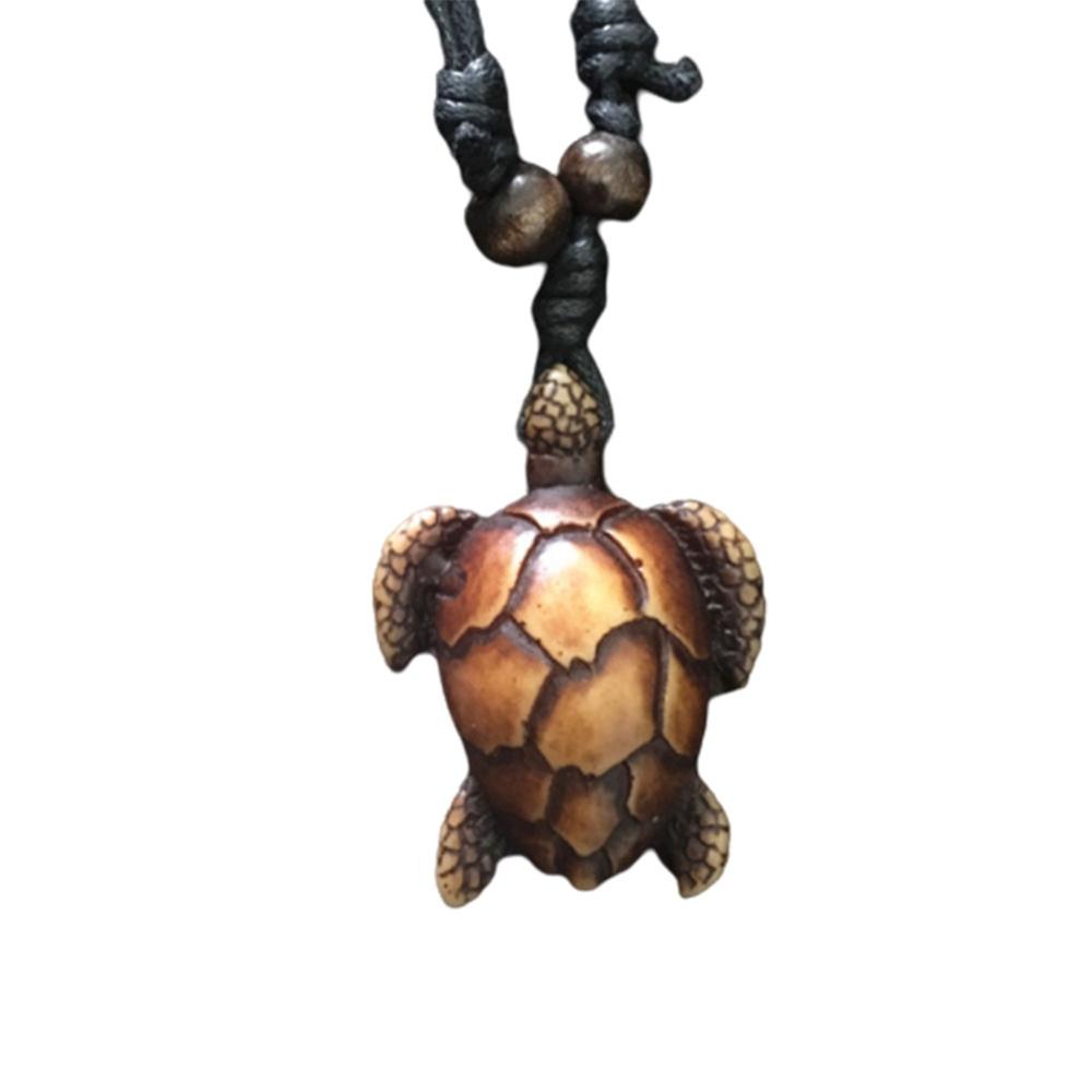 Retro Animal Turtle Pendant Necklace Mens Brown Re... – Grandado