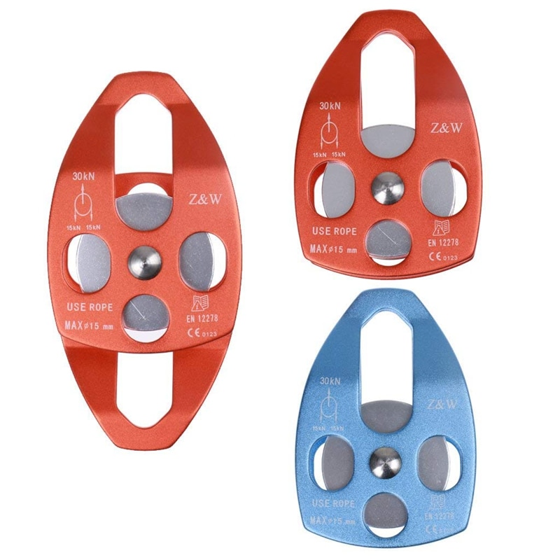 30kn Rope pulley great rea Simple / Double For Tre... – Vicedeal