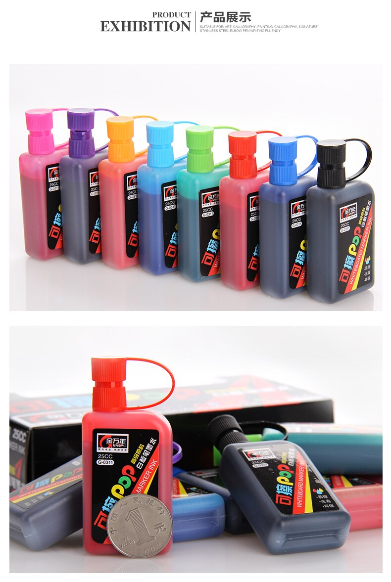 Uitwisbare POP Marker Inkt Navulbare 25 ml – Vicedeal