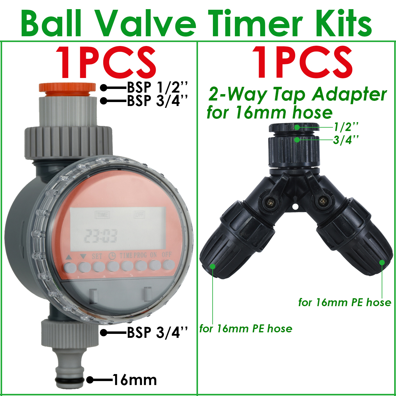 KESLA Ball Valve Irrigation Timer Automatic LCD Wa... – Grandado