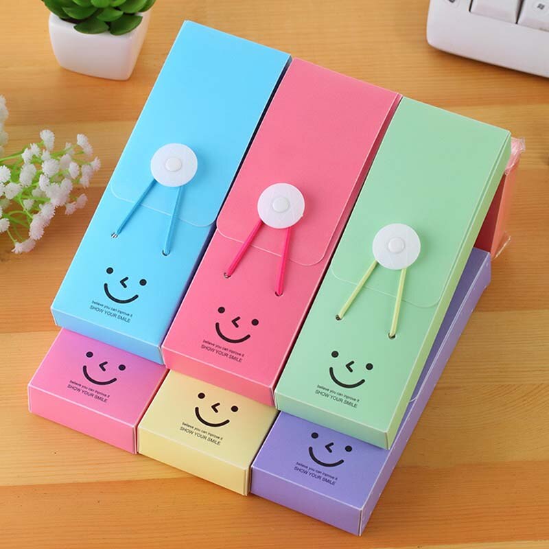 Smile push cover etui's snoepkleurige pvc etui's s... – Grandado