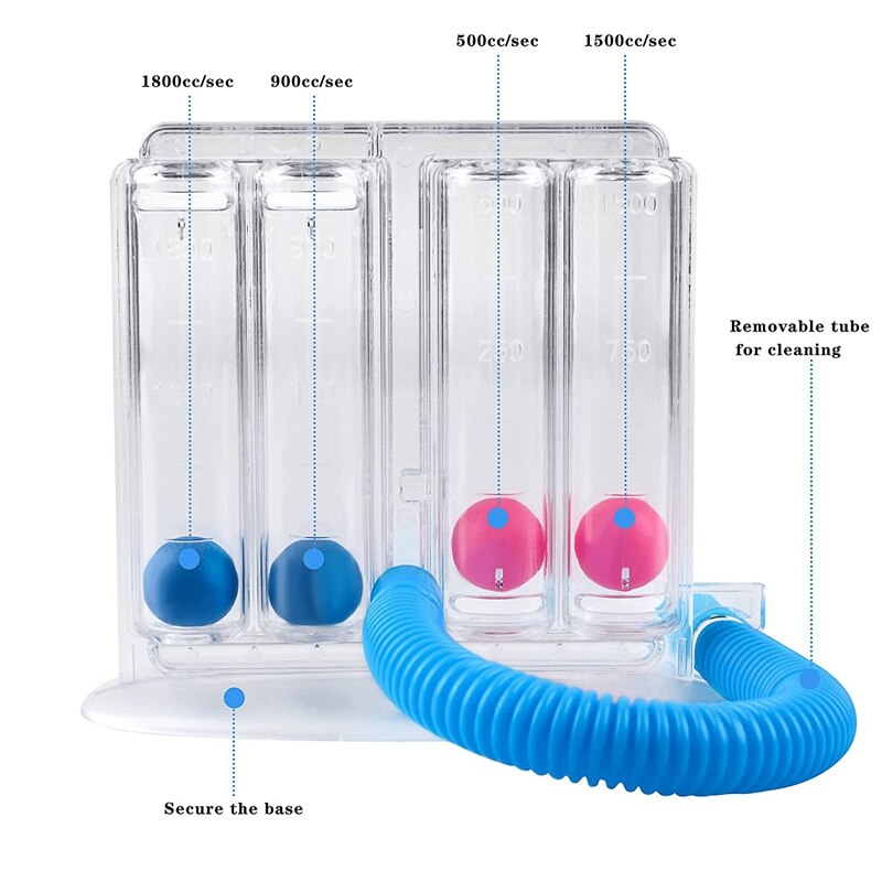 3C-Deep Breathing Lung Exerciser Four Ball Volumet... – Vicedeal