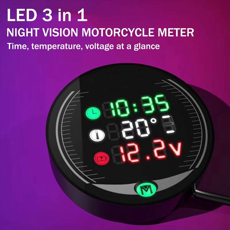 Led 3-In-1 Night-Vision Motorcycle Meter Automobil... – Grandado