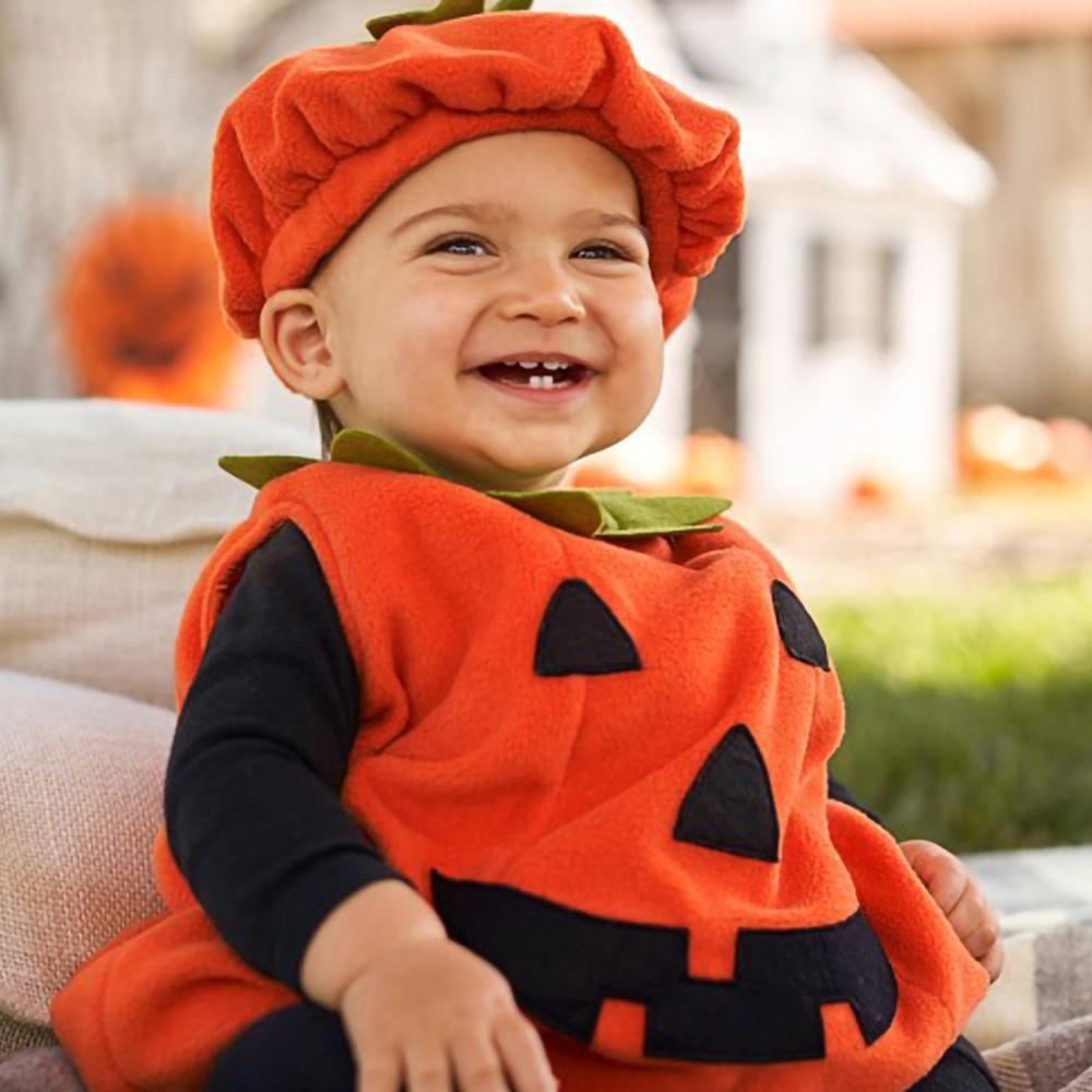 Children's Sleeveless Halloween Pumpkin Top + Pump... – Grandado