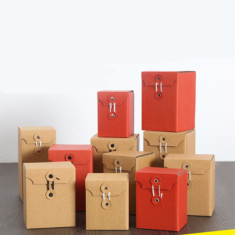 14 Sizes Box Mailer Red Kraft Paper Express Box 3-... – Grandado