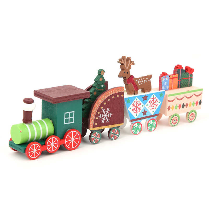 Plastic Mini Christmas Children Wooden Train Toy K... – Grandado