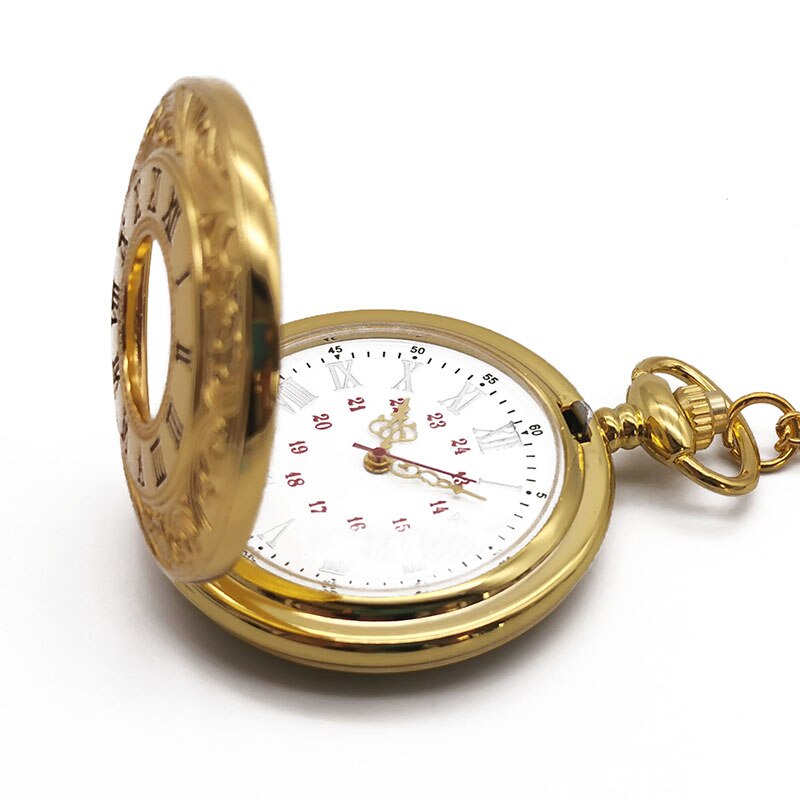 Retro Steampunk Hollow Case Quartz Pocket Watch me... – Grandado