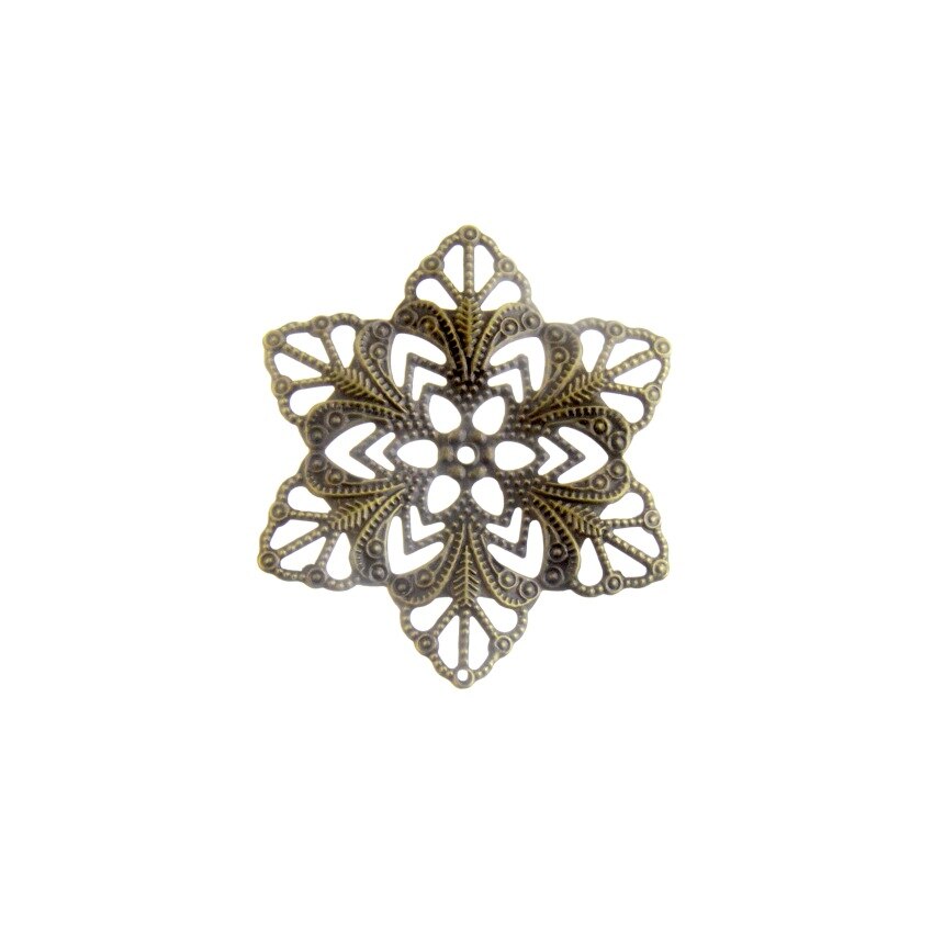 20 stk antikk bronsefarge metall filigran omslag k... – Grandado