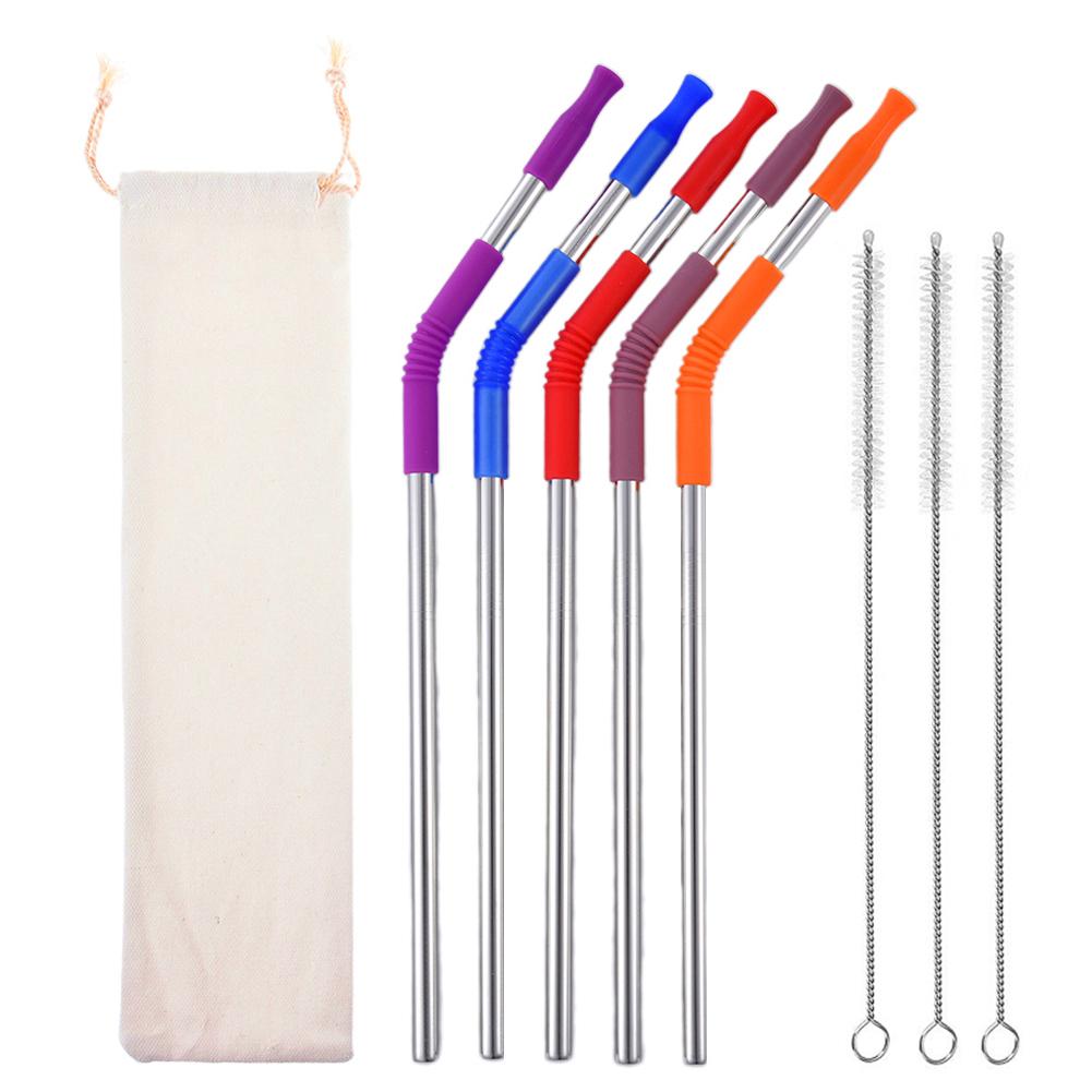 Reusable Stainless Steel Drinking Metal Straw Bent... – Grandado