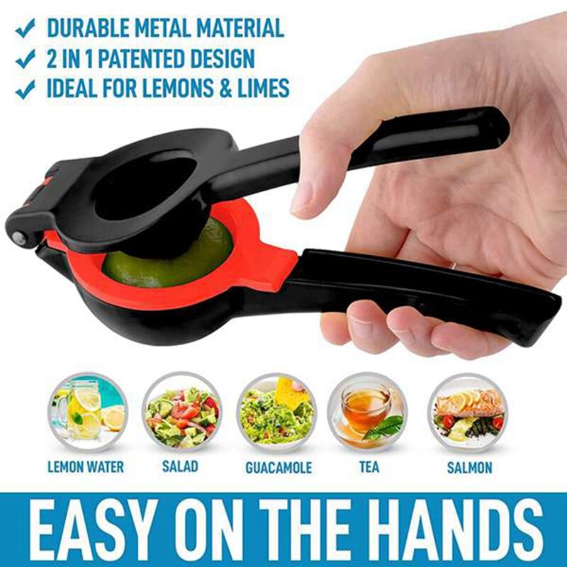 Metal 2-In-1 Lemon Lime Squeezer - Hand Juicer Lem... – Vicedeal