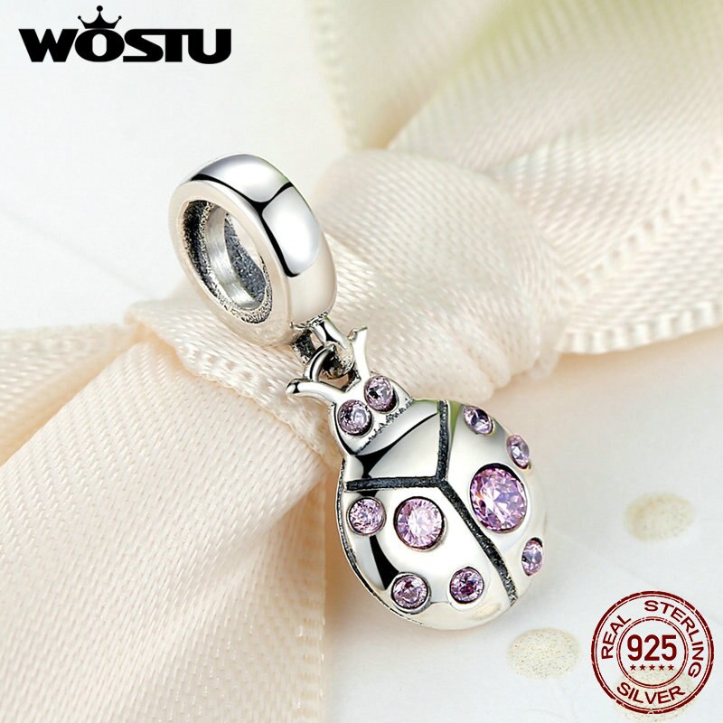 Novo 100% 925 prata esterlina bonito besouro charm... – Grandado