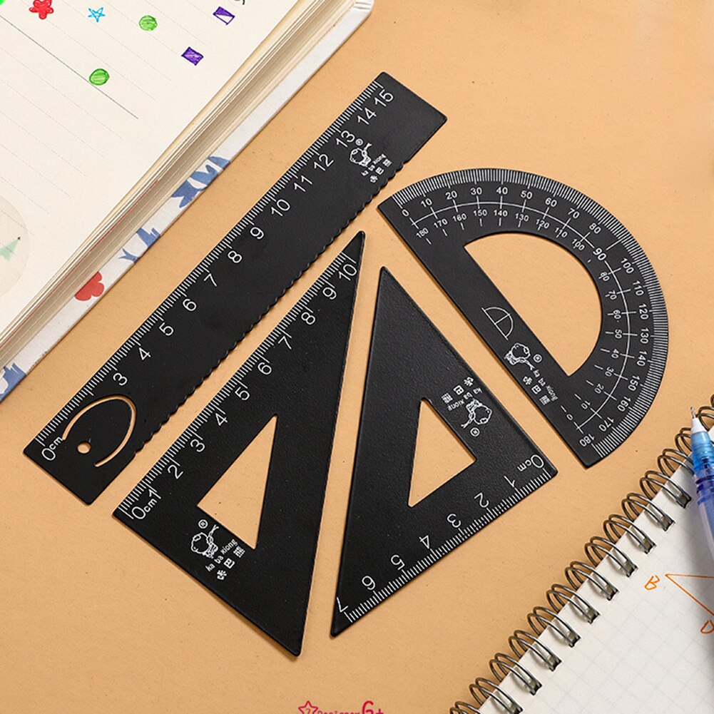 Stationery Angle Ruler Students Geometry Metal Pro... – Grandado