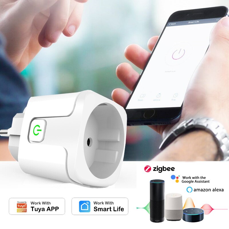 Tuya zigbee smart plug eu 16a power monitor timer... – Grandado