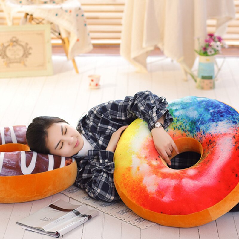Plush Donut Pillow Toy Sofa Floor Indoor Seat Cush... – Grandado