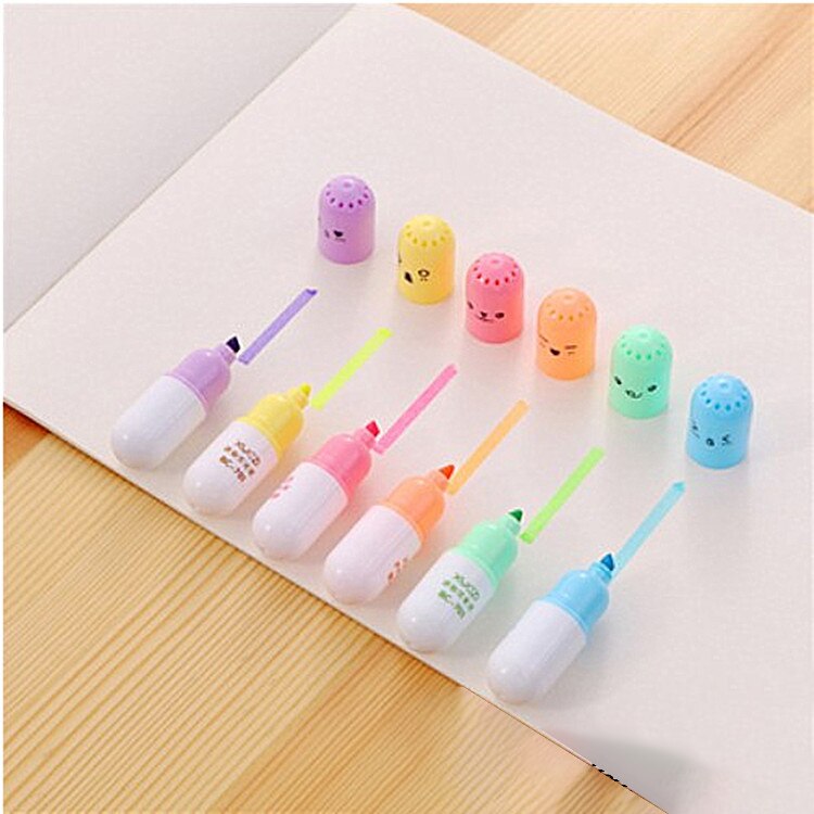 Mini pill fluorescent pen color painting key pen m... – Grandado