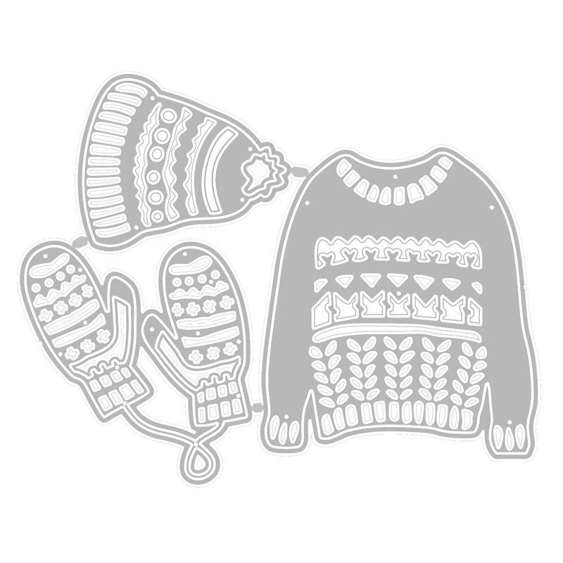 Kerst Baby Trui Handschoenen Hoed Metalen Stansmes... – Vicedeal