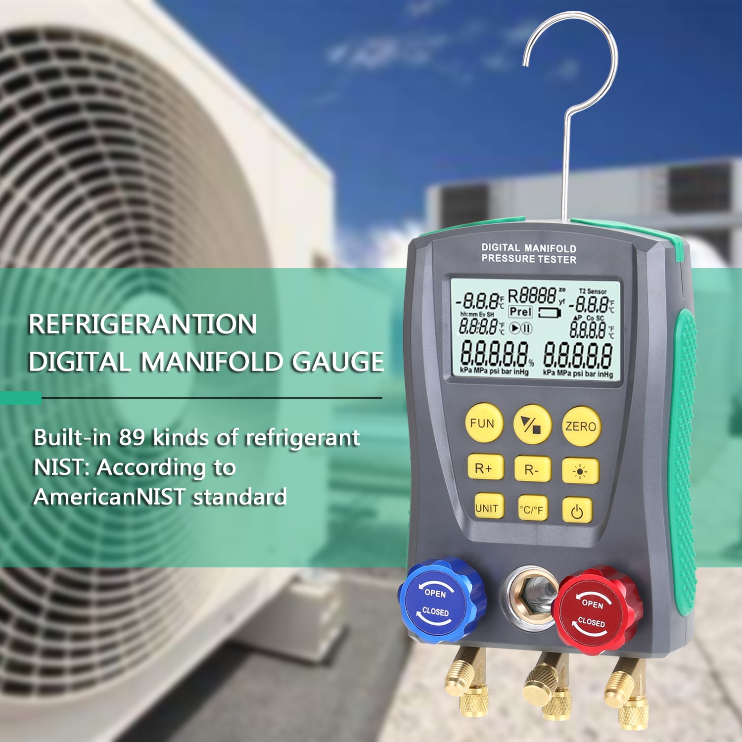 Manometer Kälte Digitale Vakuum Druck Verteiler Te... – Grandado
