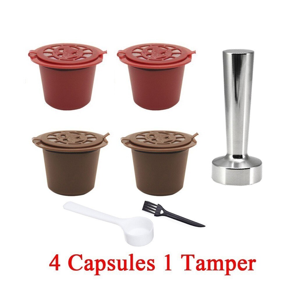 4 Caps 1 Tamper Nespresso Recargable Nespresso Caf... – Grandado