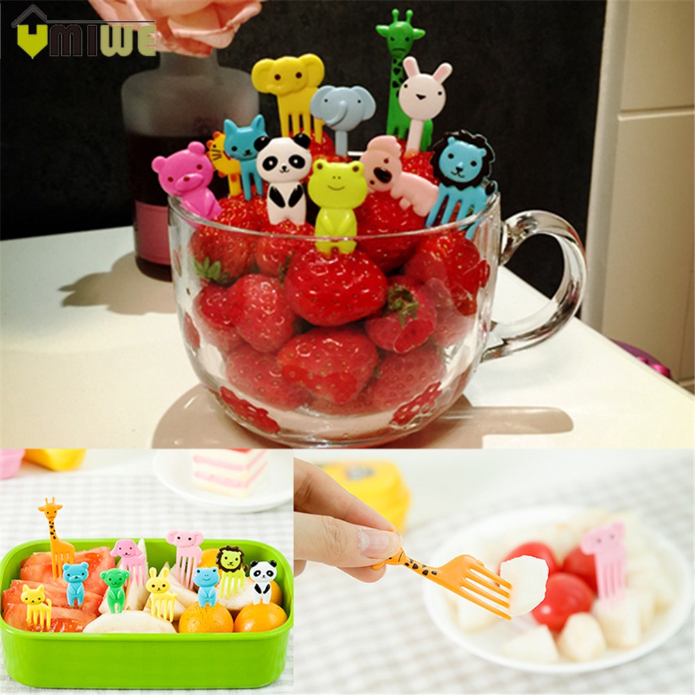 10 Pcs Fruit Fork Animal Food Picks and Forks Cute... – Vicedeal