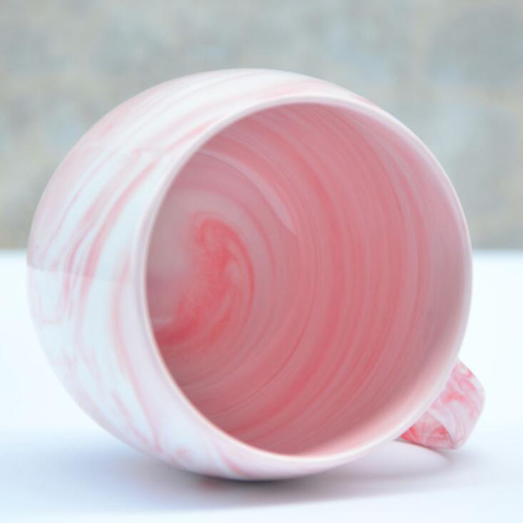 TECHOME Classic Ceramic Couple Cup Drink Cup Marbl... – Grandado