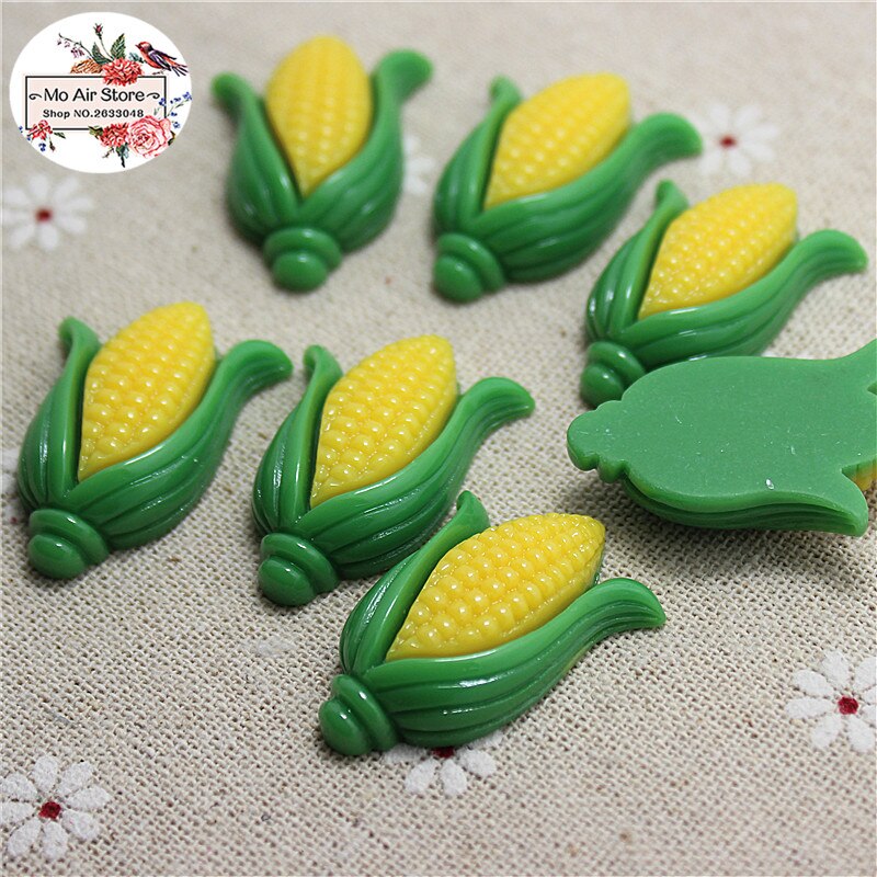 10pcs Corn Resin Flat back Cabochon Miniature Food... – Grandado