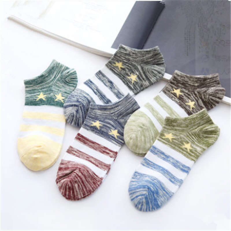 5 Pairs/Lot Men/Women Socks Colorful Star Stripe p... – Grandado