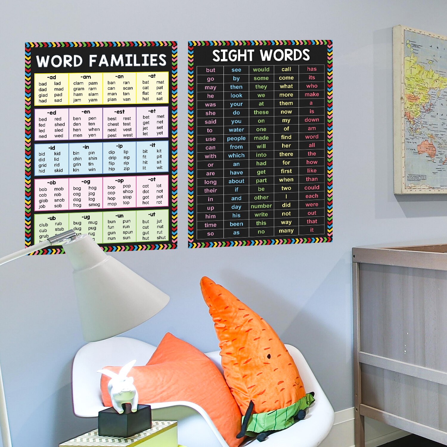 2 Pcs English Sight Words Phonics word Families ki... – Vicedeal