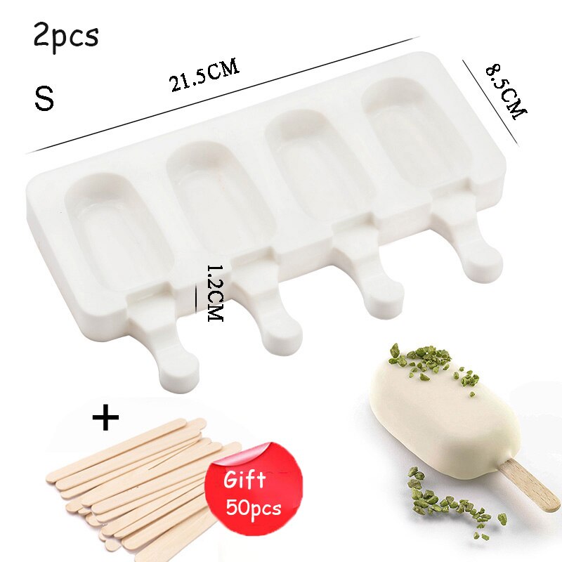 4-Cavity Baking Mini Ice Cream Molds,Silicone Pops... – Vicedeal