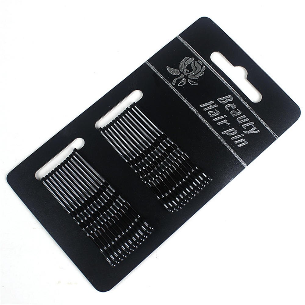60pcs Black Wave And Flat Type Invisible Hair Pins... – Grandado