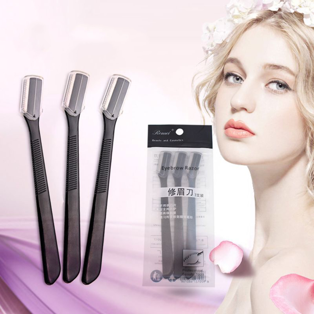 3pcs/set Eyebrow Trimmer Makeup Sharp Stainless St... – Vicedeal