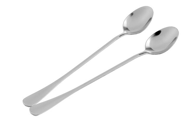 2 Stuks Lange Steel Lepels Rvs Koffie Lepel Ijs Th... – Grandado
