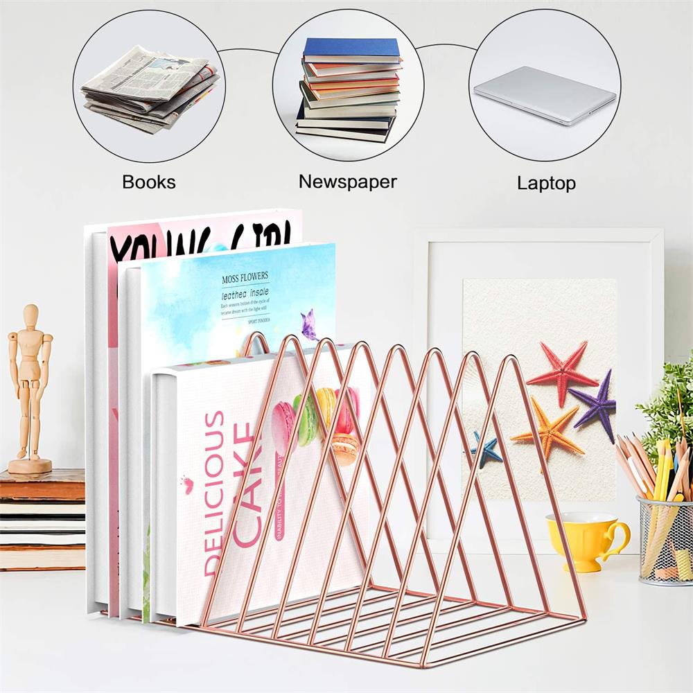 Iron File Record Rack Triangle Book Magzine Holder... – Vicedeal