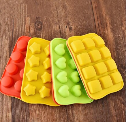 12 Grid Siliconen Chocolate Mold Lade Star/Hart/Ro... – Grandado