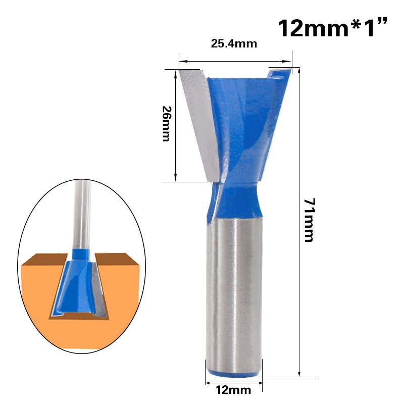 1pc 12mm Shank 1/2 Dovetail Joint Router Bits Set ... – Grandado