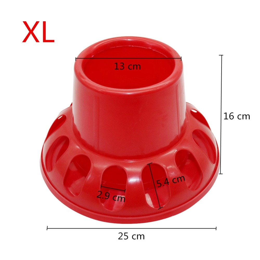 2 Pcs Poultry Farming Tools Red Plastic Chicken Fe... – Grandado