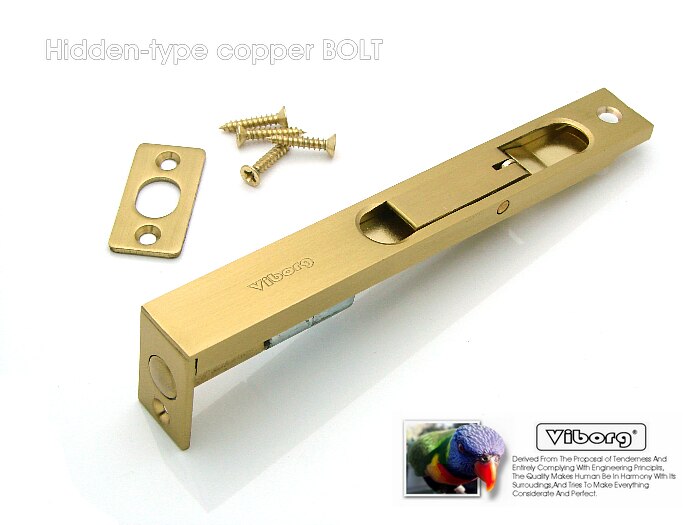 VIBORG 20CM (8") Luxury Brass Door Bolt Security D... – Grandado