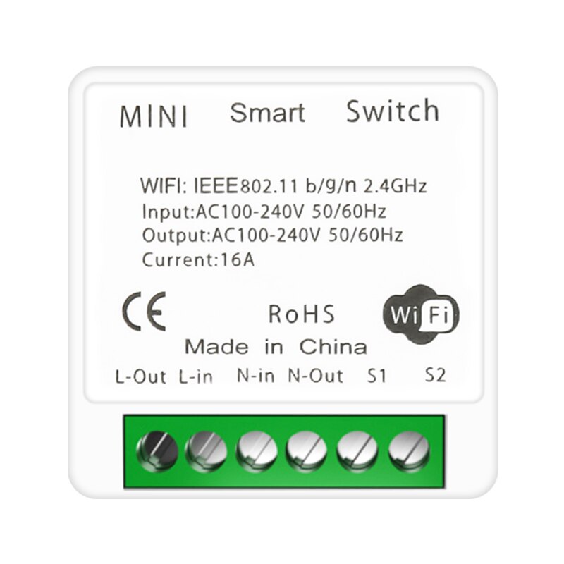 16A Tuya Wifi Mini Smart Switch 2-Way Diy Schakela... – Grandado