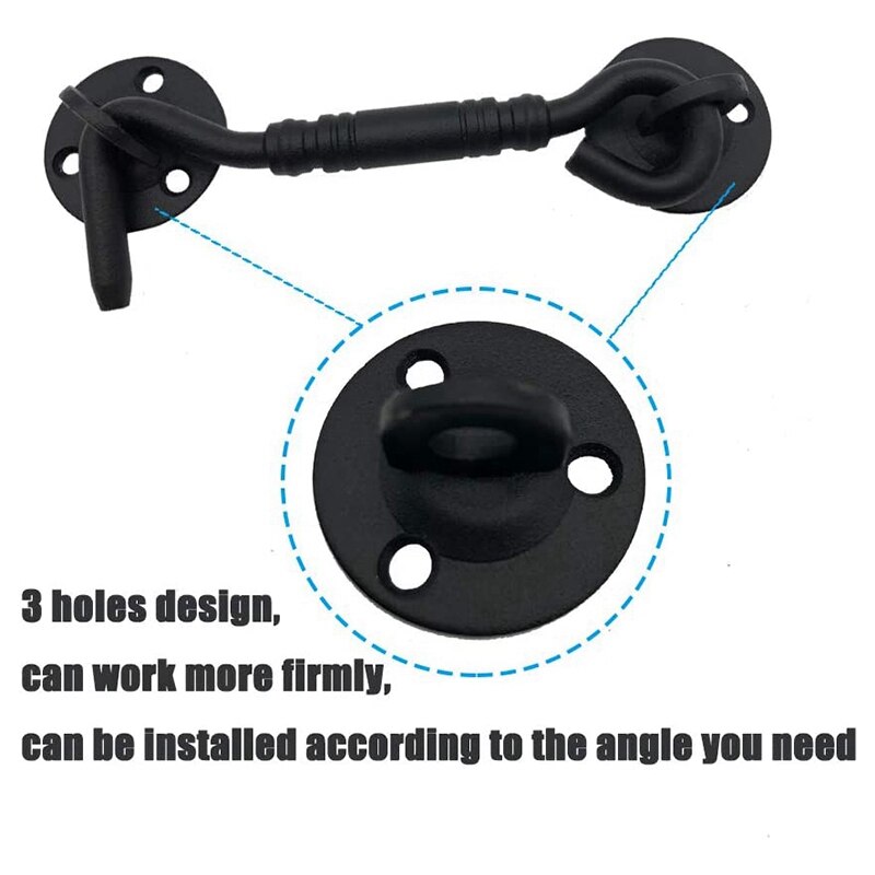 Barn Door Lock, 4 Inch Stainless Steel Door Hook &... – Vicedeal