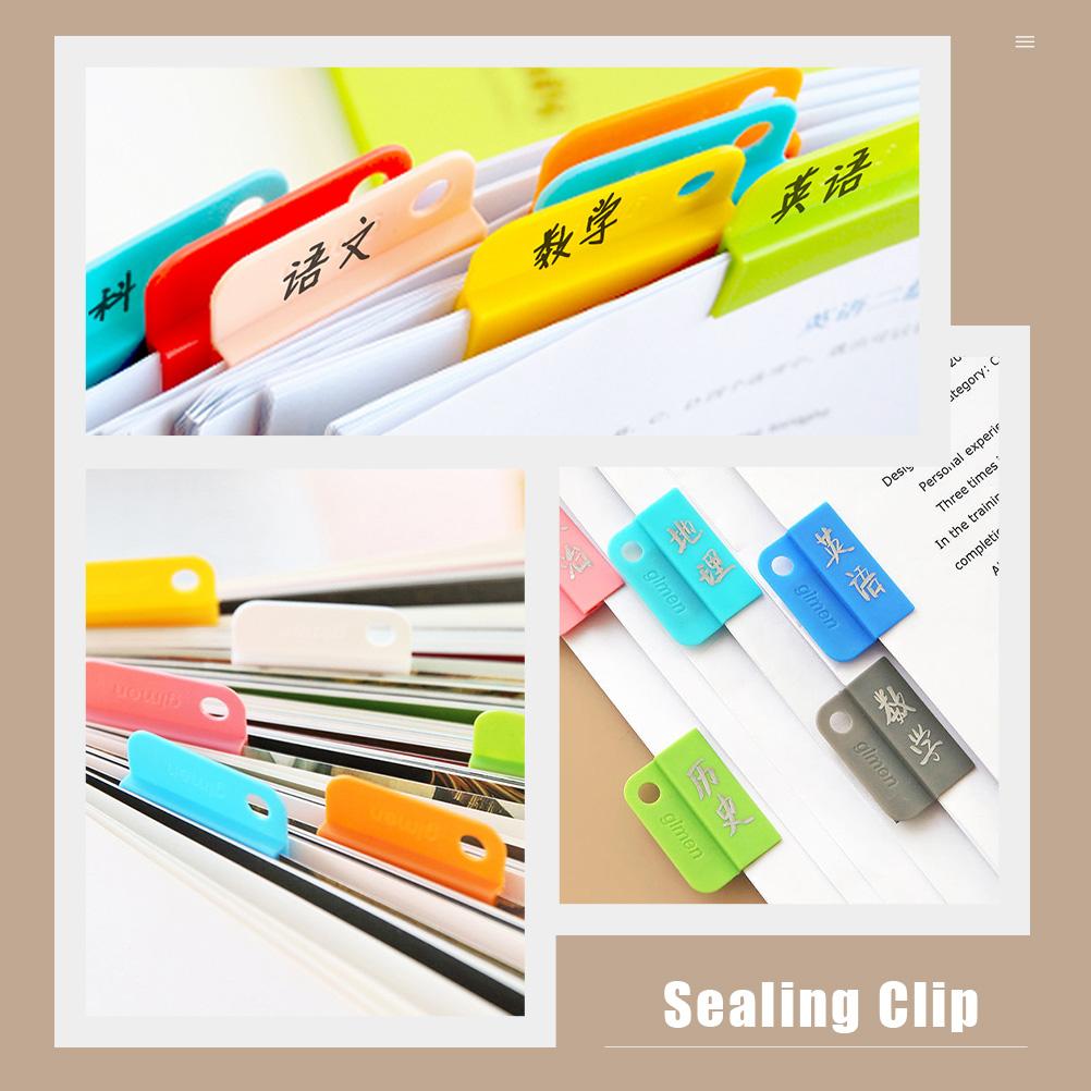 12 Pcs File Classification Clamps Stationery Color... – Vicedeal