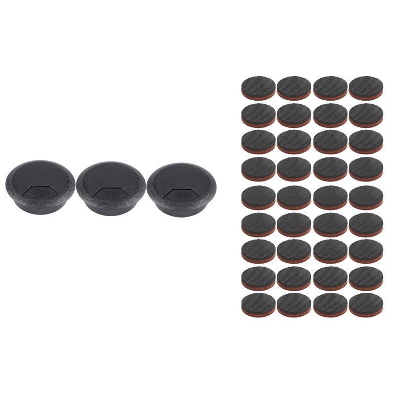 3 Pcs 50Mm Drill Hole Dia Desk Wire Cord Cable Gro... – Grandado