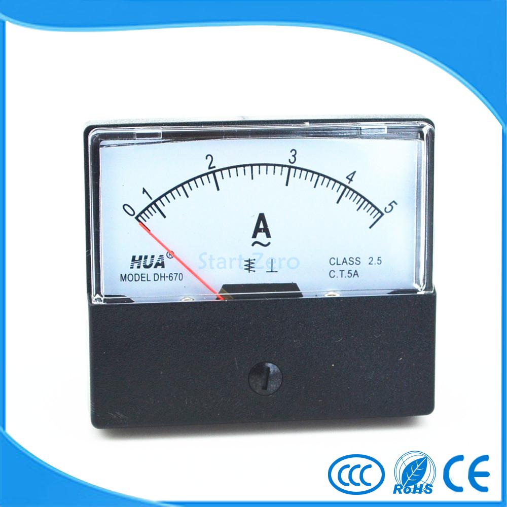AC 0-5A Analog Panel Meter Ammeter Gauge DH-670 – Vicedeal