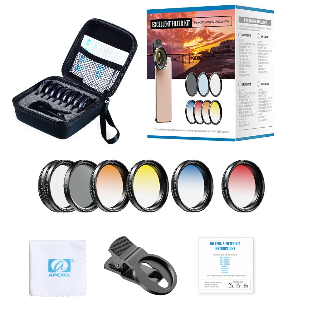 APEXEL 0.45x Wide Macro Camera Phone Filters Lens ... – Vicedeal