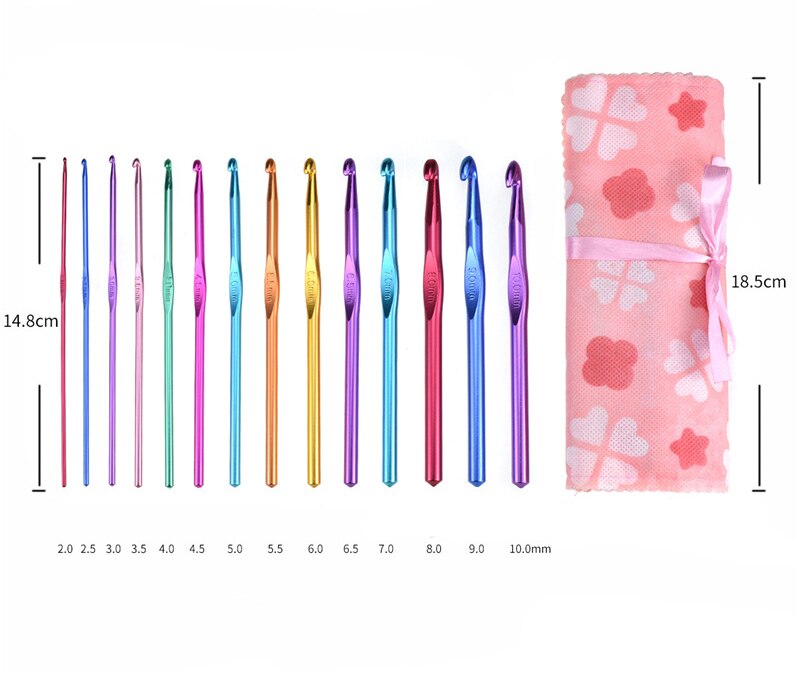 Crochet Hooks Set With Case 14 Styles Knitting Nee... – Grandado